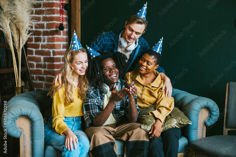 diversity and international group of young people friends students ...