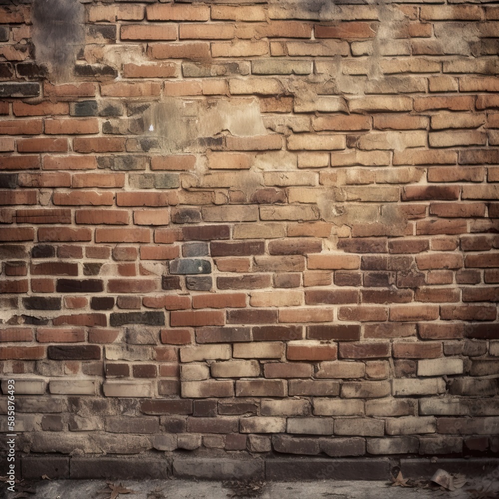 Aged Grunge Brick Wall Texture - An Ancient Architectural Pattern on an ...