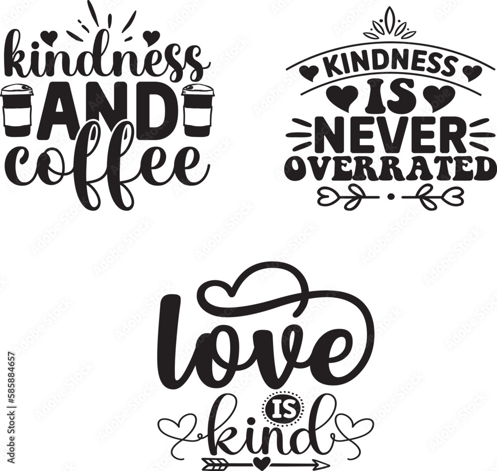 Kindness Quotes svg Bundle. Quotes about Retro Kindness, Kindness cut ...
