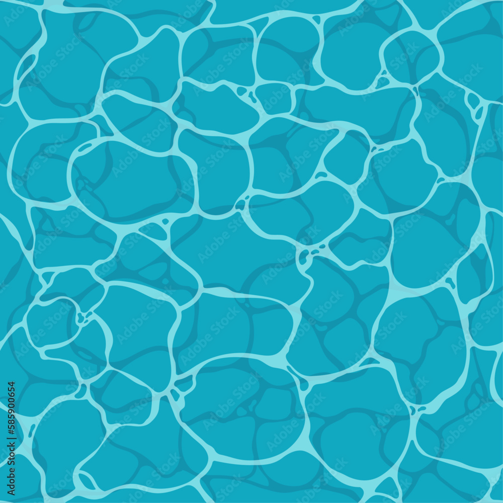 Swimming pool seamless pattern. Vector pattern of quiet clear blue ...