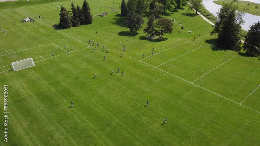 A practice field of rugby players. Stock Video | Adobe Stock