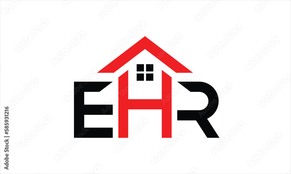 EHR Logo. Initial letter EHR logo, EHR house logo Stock Vector | Adobe ...