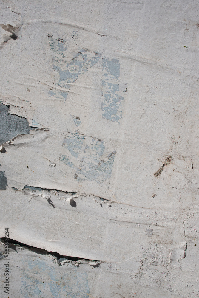 Billboard with torned posters. Vintage background and texture. Stock ...