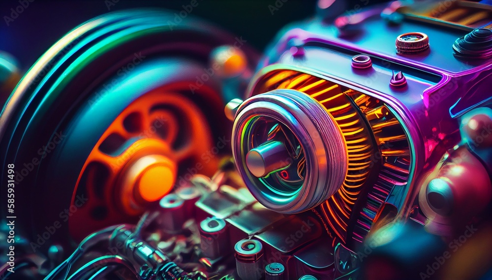 Part of the internal structure of a car engine. Colorful wallpaper ...