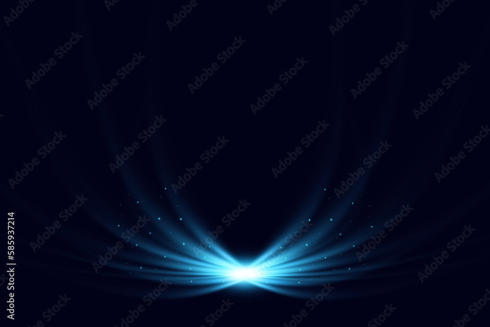 Realistic neon lens flare lights background Stock Illustration | Adobe ...