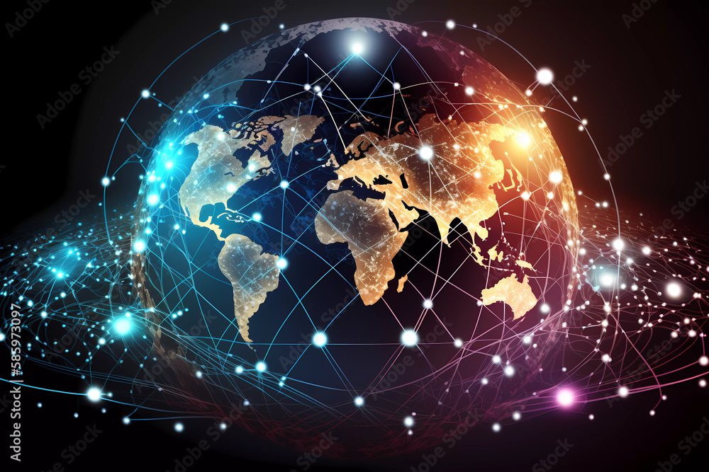 World and network connection internet and global technology , Concept ...