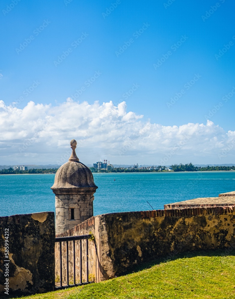 Vertical shot of the Castillo San Felipe del Morro fortress, San Juan ...