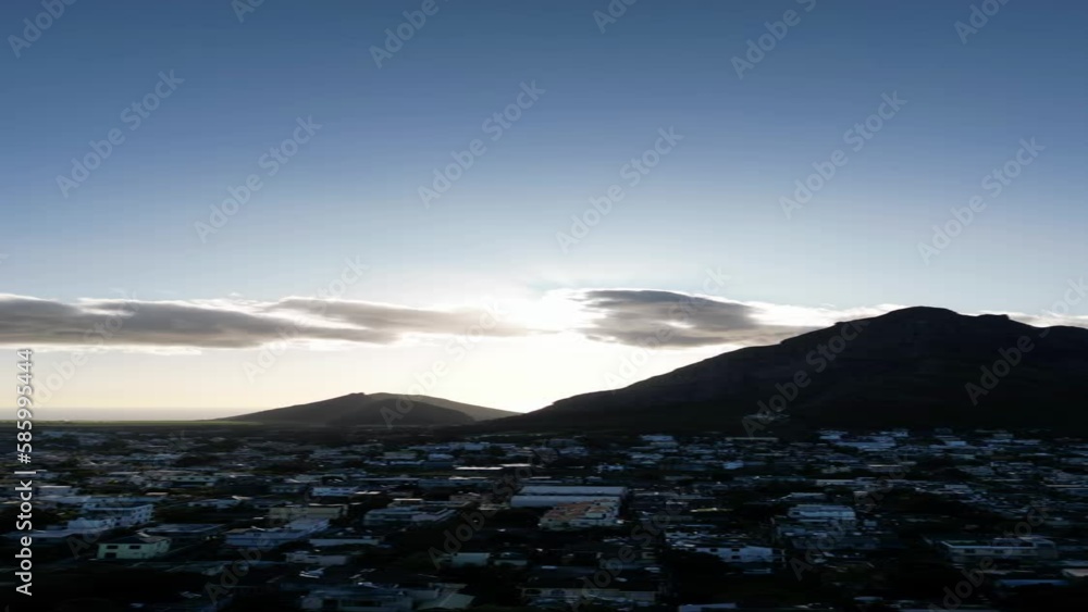 Vidéo Stock Flipped vertical footage of a city with residential ...