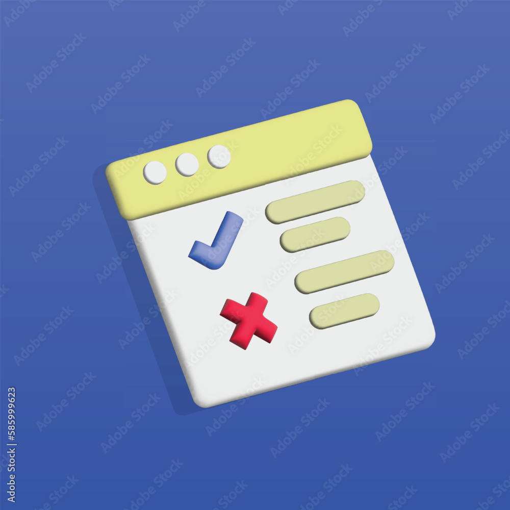 3d white clipboard task management todo check list, work project plan ...