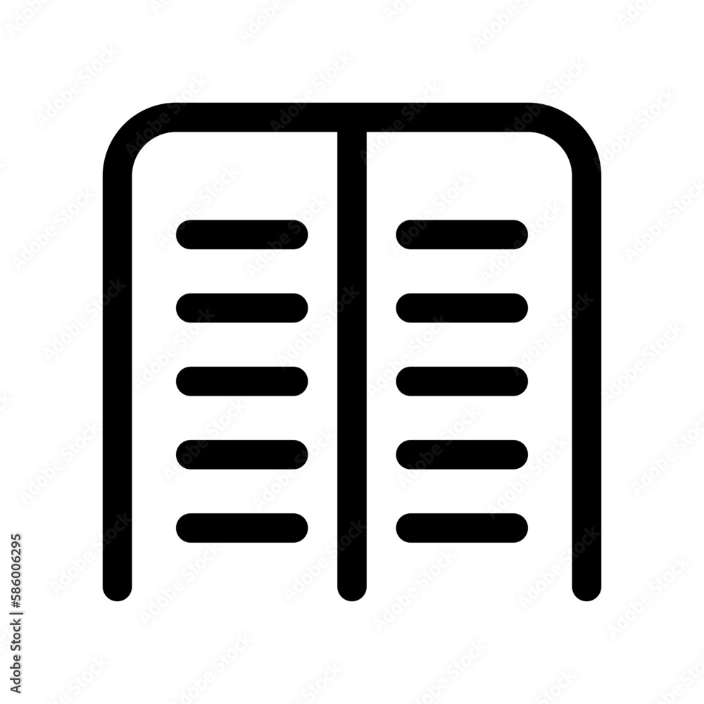 Editable page column vector icon. Part of a big icon set family ...