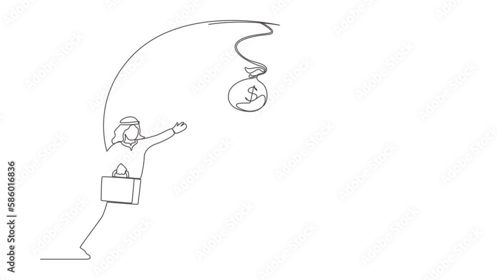 Vidéo Stock Self drawing animation of single line draw oblivious ...