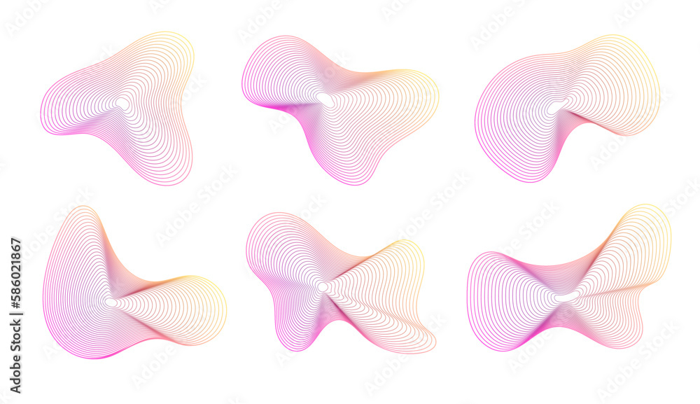 Dynamic amorphous shapes, abstract fluid forms with gradient, liquid ...