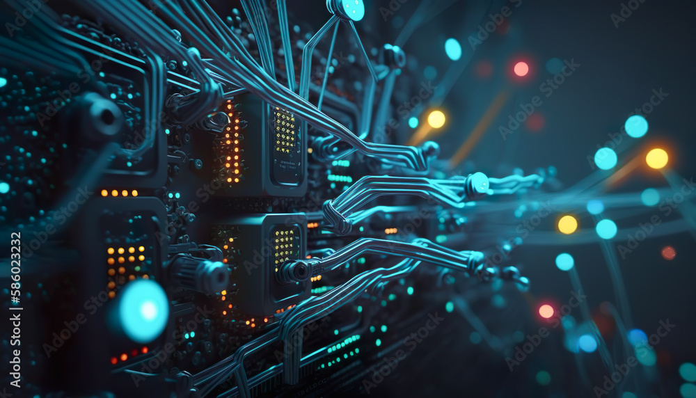 system of digitalization processor or Neural networks of Artificial Intelligence.power and ...