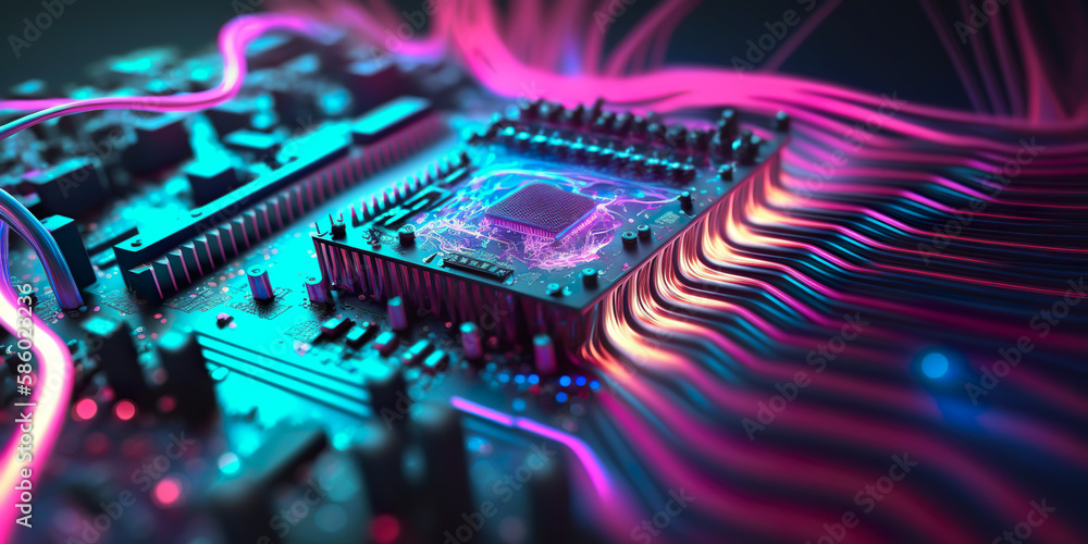 system of digitalization processor or Neural networks of Artificial Intelligence.power and ...