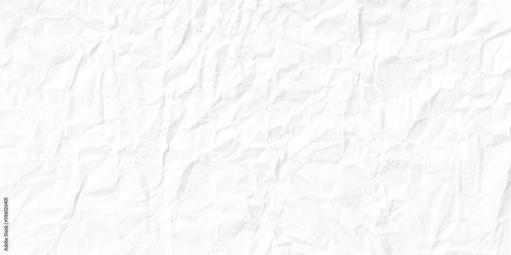 Clean white paper, wrinkled, abstract background. White crumpled paper ...