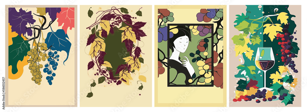1. Celebrate the autumn wine festival with this set of backgrounds ...