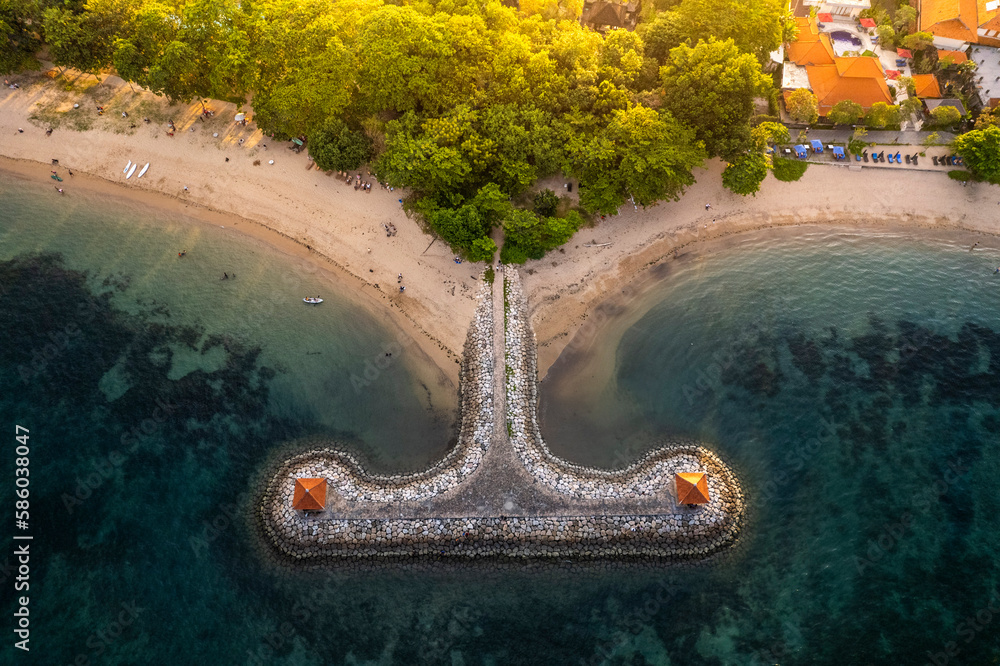 Sanur Beach at Bali. Bali is one of the most beautiful island in the ...