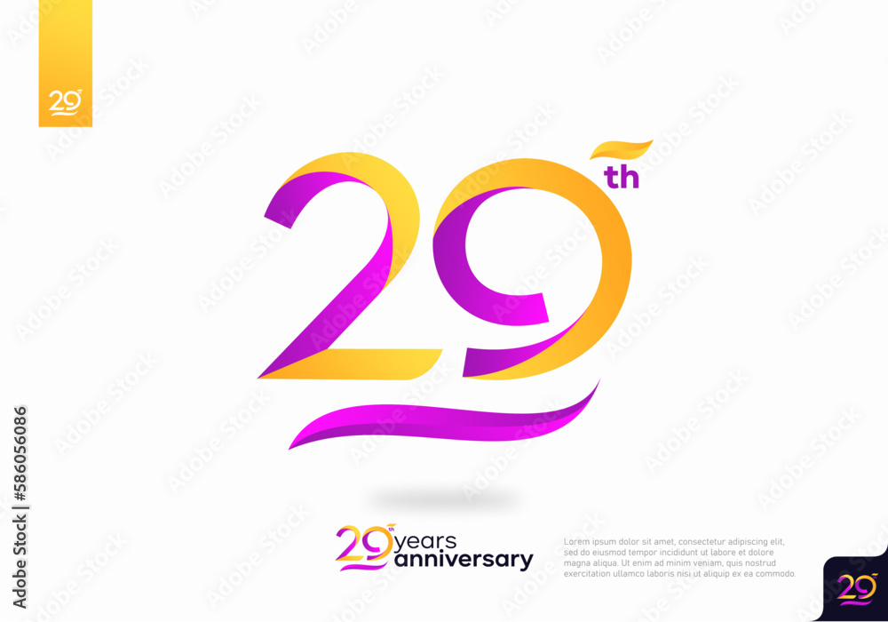 Number 29 logo icon design, 29th birthday logo number, 29th anniversary ...