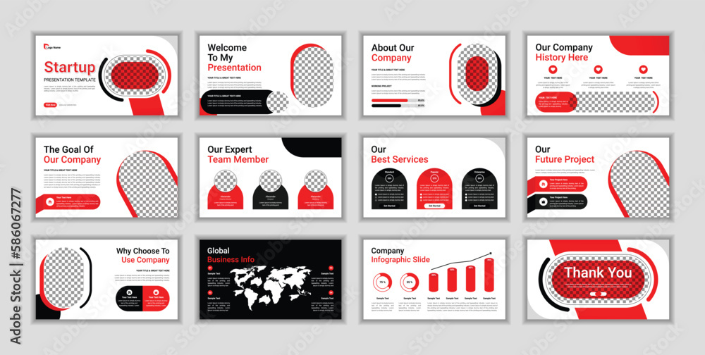 Business minimal slides presentation background template. Use in ...