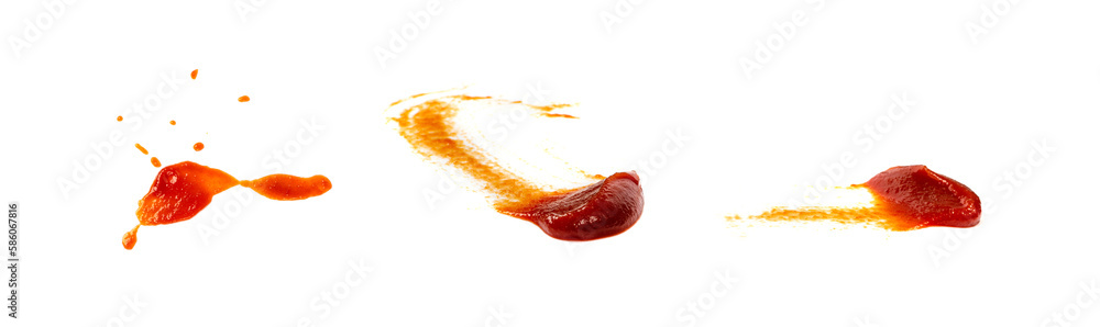 Ketchup Drop Isolated, Tomato Sauce Splash, Catsup Stain, Hot Puree ...
