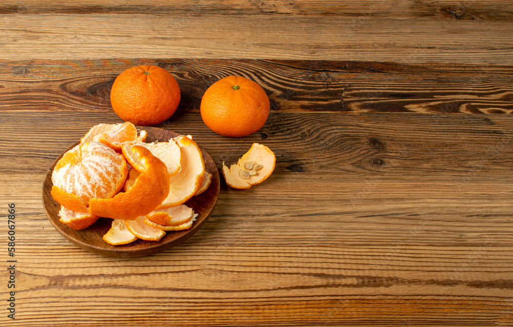 Mandarin Peel, Peeled Tangerine, Fresh Citrus Rind, Mandarins Skin ...