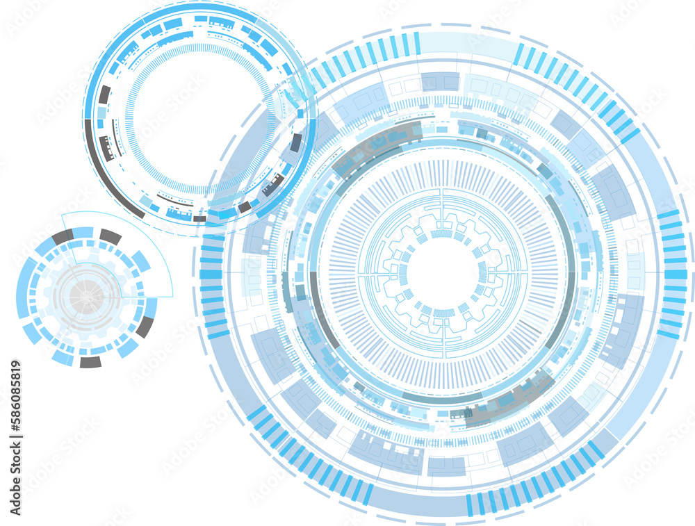 Abstract blue computer technology background with circuit board and ...