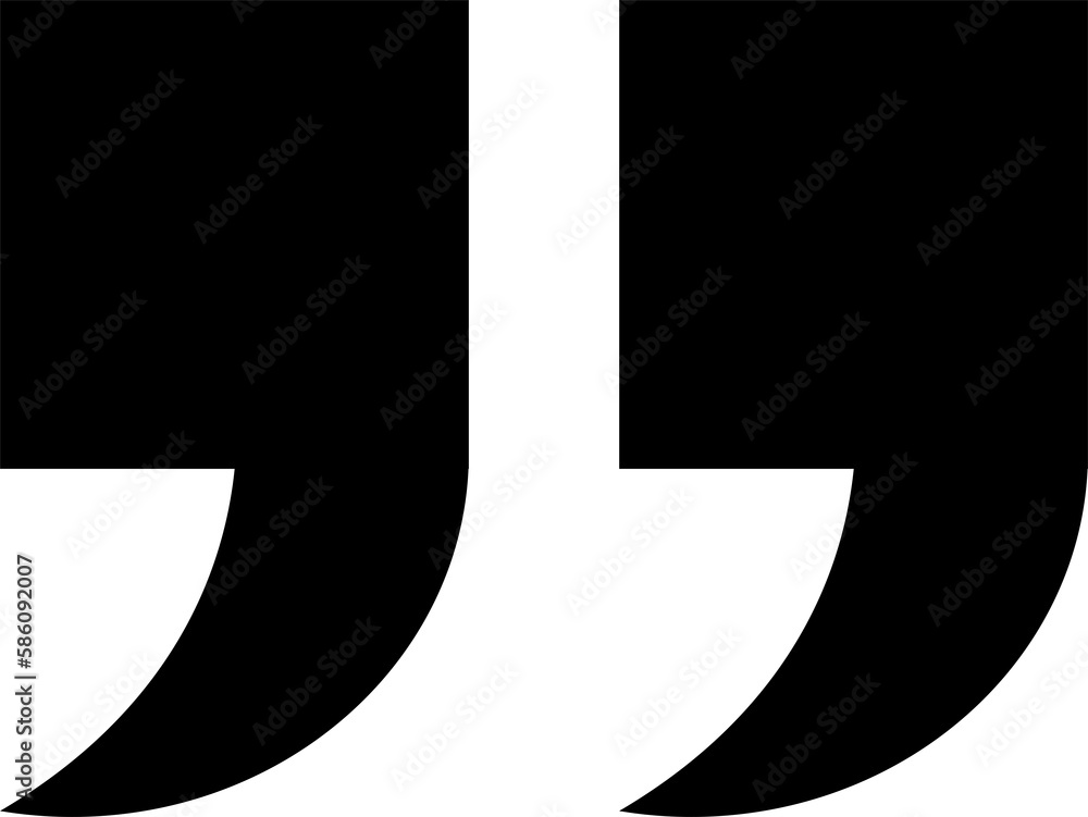 Quote mark icon. Quotation symbol in png. Quote icon on transparent ...