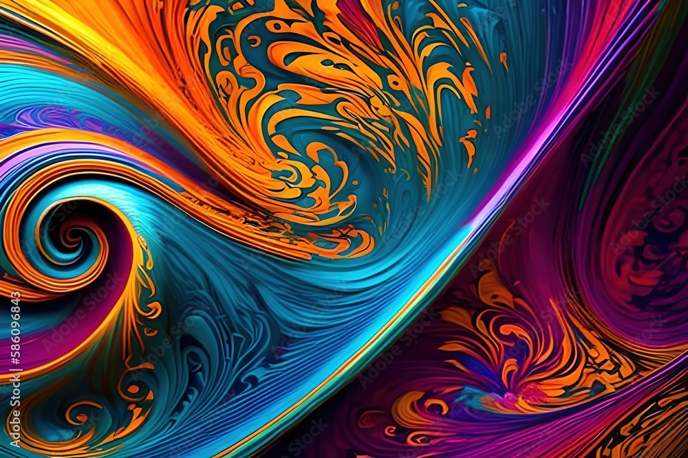 Howling color Vortex of Intricate and Wild Swirls: Stunning High ...