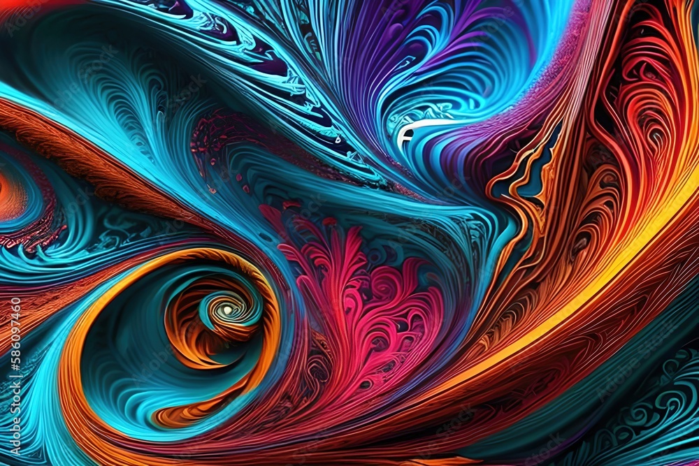 Howling color Vortex of Intricate and Wild Swirls: Stunning High ...