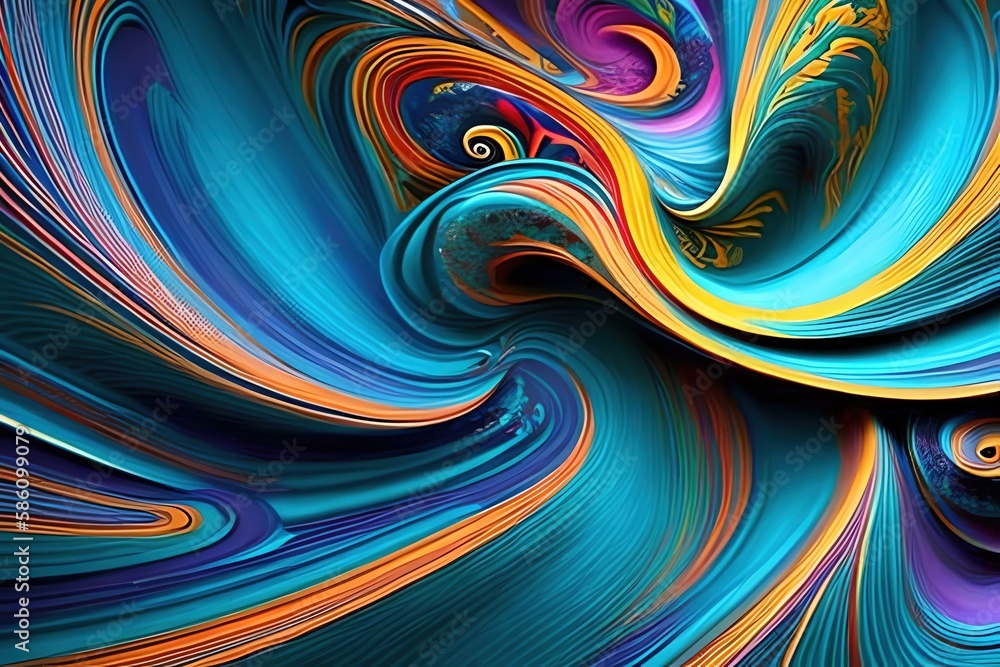 Howling color Vortex of Intricate and Wild Swirls: Stunning High ...