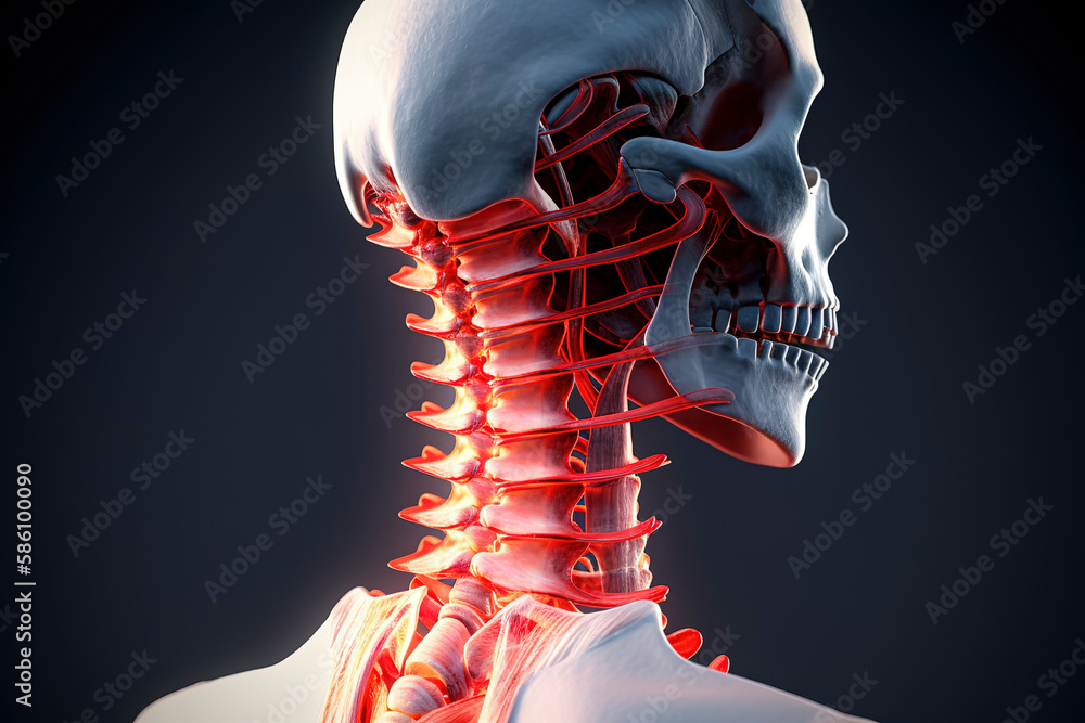 Upper spine and neck pain anatomy, featuring atlas and cervical ...