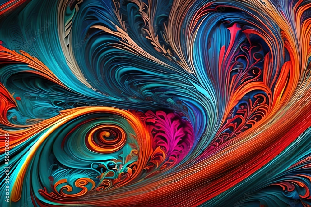 Howling color Vortex of Intricate and Wild Swirls: Stunning High ...