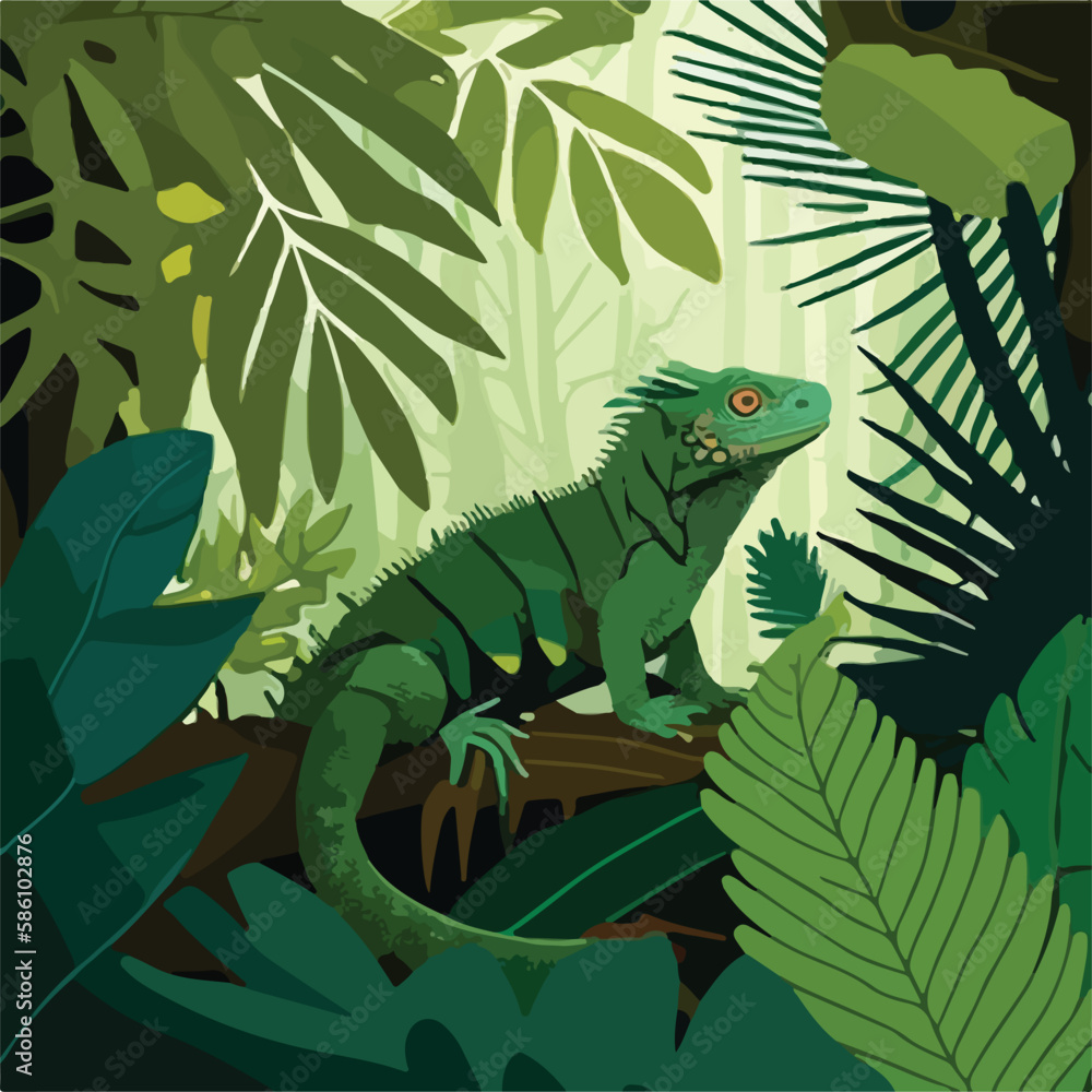 Tropical Rainforest Iguanas