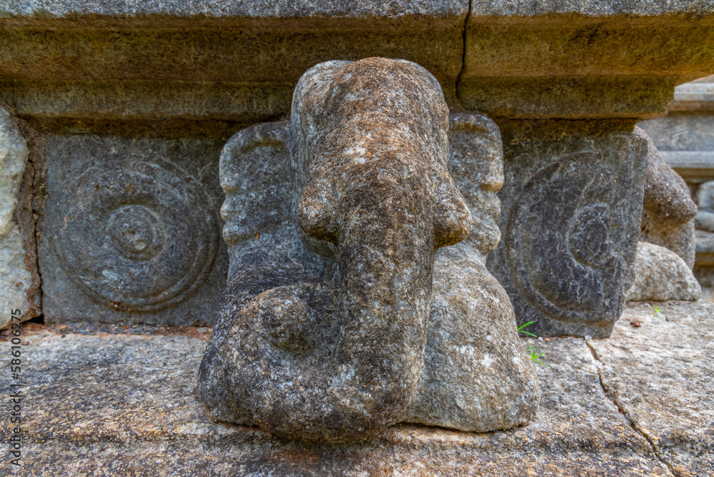Kantaka Cetiya stupa at Mihintale buddhist site in Sri Lanka Stock ...