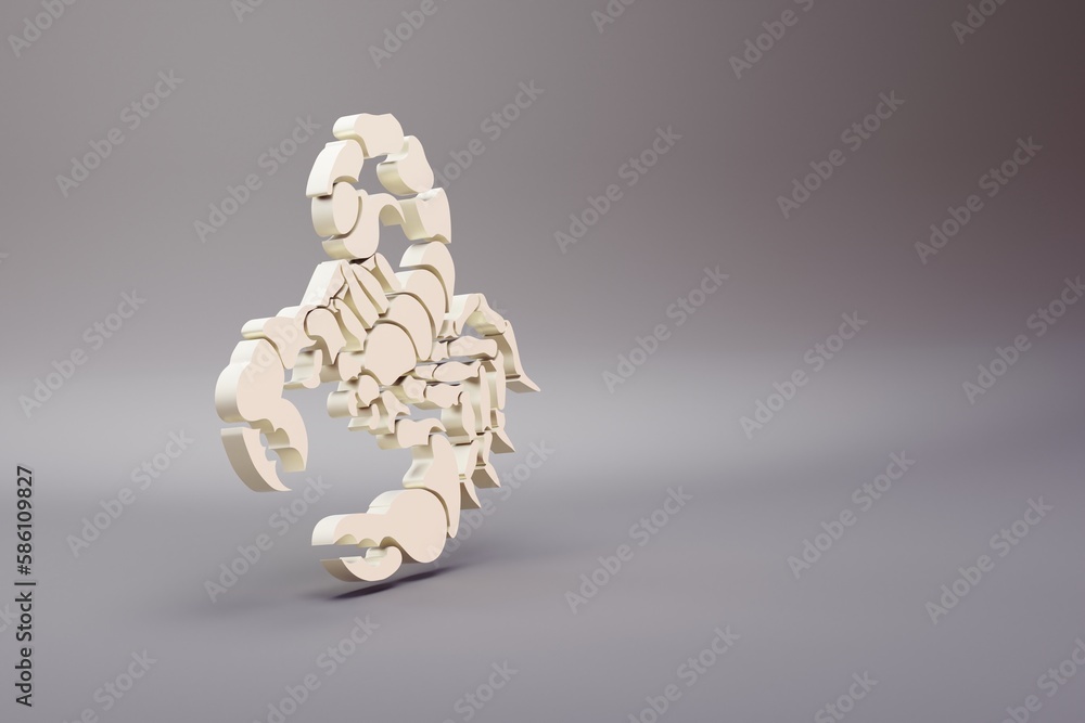 Beautiful illustration zodiac sign Scorpio symbol icons on a bright ...