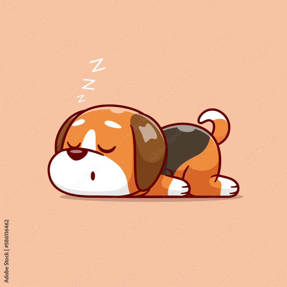 Cute Dog Sleeping Cartoon Vector Icon Illustration. Animal Nature Icon ...