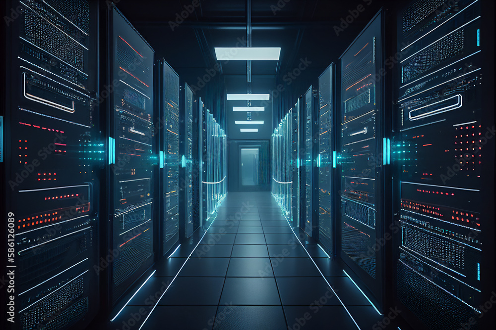 Cloud storage big data centre for storing backup files and security at ...