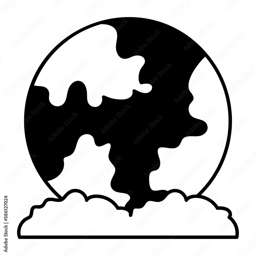Global Warming and pollution concept, World Map with Heat Signage ...