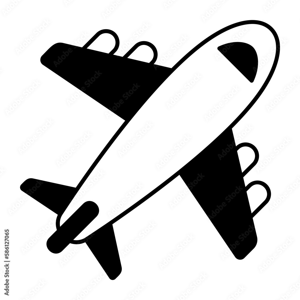 Airplane pollution concept, carbon dioxide emission from passenger ...