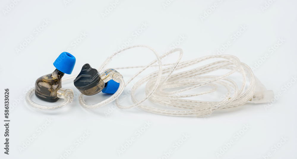 Foto de In ear monitor on a tablature background. Custom in-ear ...