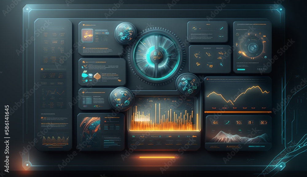 Web Design expense, investment tracking dashboard futuristic Technology ...