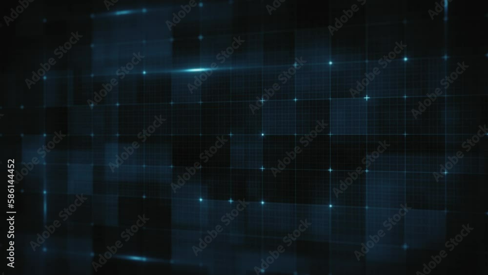 Abstract Digital Data Technology Grid Fx Background/ 4k animation of an abstract background with ...
