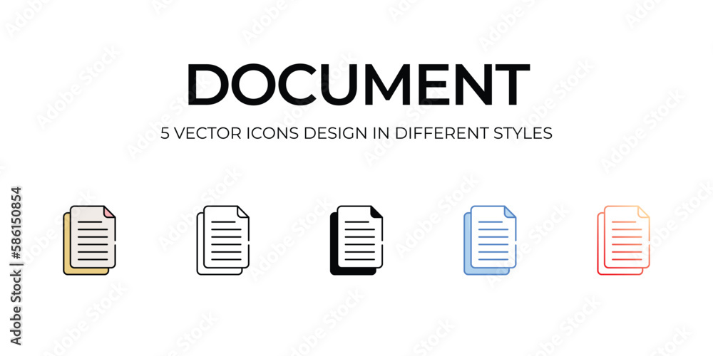 Document icon. Suitable for Web Page, Mobile App, UI, UX and GUI design ...