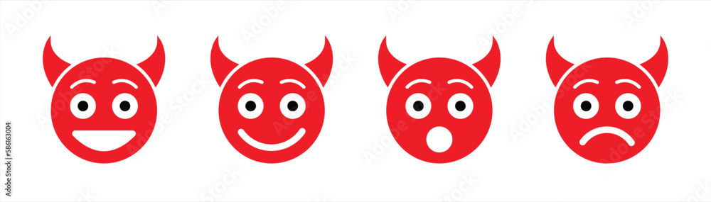 happy smiley face emoticon evil for app and website Stock Vector ...
