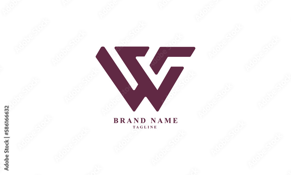 WEC, WCE, WE, EW, WC, CW, Abstract initial monogram letter alphabet ...