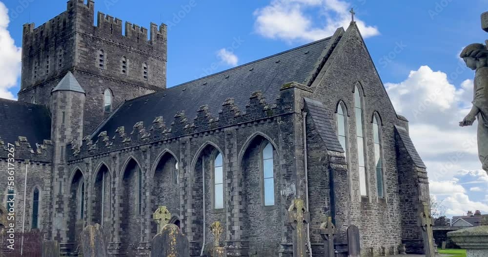 Vidéo Stock The magnificent architecture of the Church of Ireland St ...