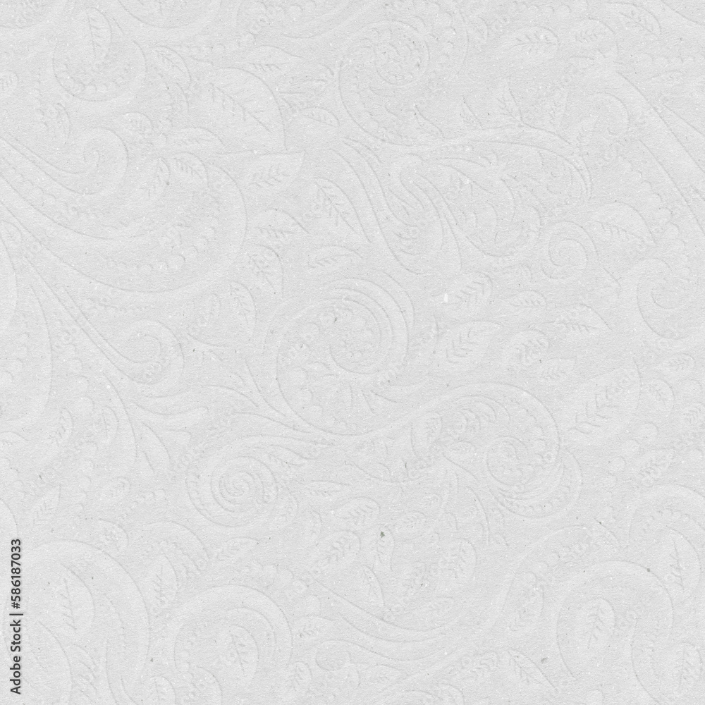 White paper texture with embossed floral pattern. Best for wedding ...