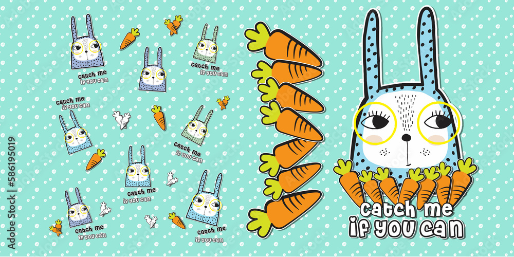 Baby animals, banner, cute, little, kids, child, letters, lettering ...