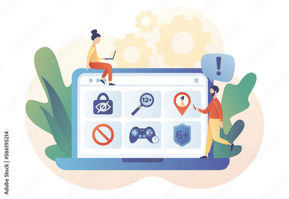 Parental control software. Age restriction, limited game time ...