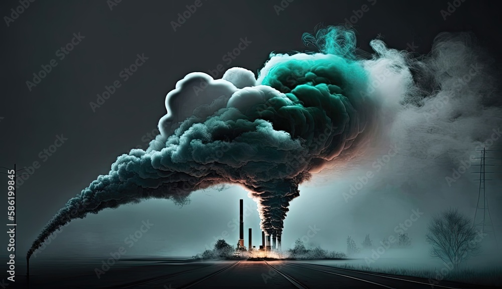Raise awareness about air pollution with a smoke art piece, depicting ...